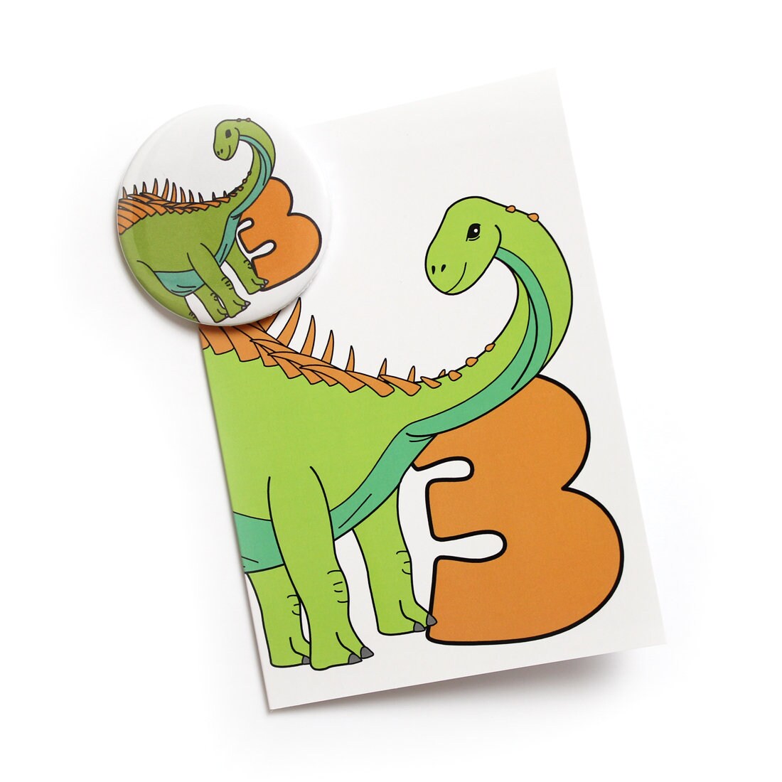 Number 3 card and badge set dinosaur birthday badge birthday | Etsy