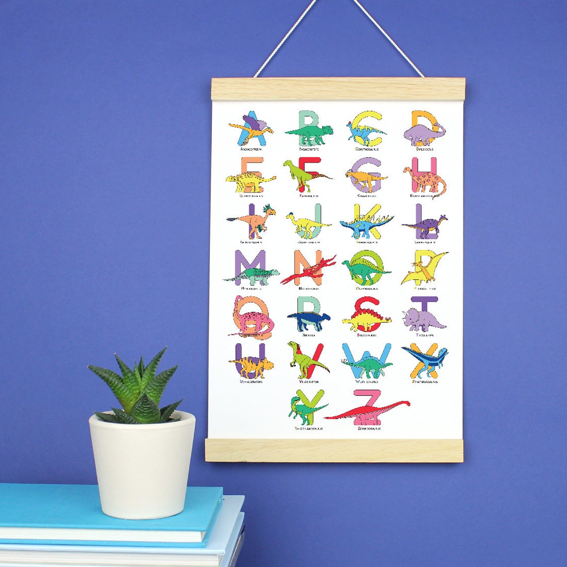 Large Letter Dinosaur Alphabet Poster Birthday Gifts - Etsy