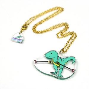 Grabby Arms Dinosaur Necklace, T-rex, Dinosaur, Dinosaur Necklace ...