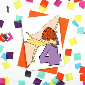 Number 4 Badge, Dinosaur Birthday Badge, Four Badge, Badges for Kids ...