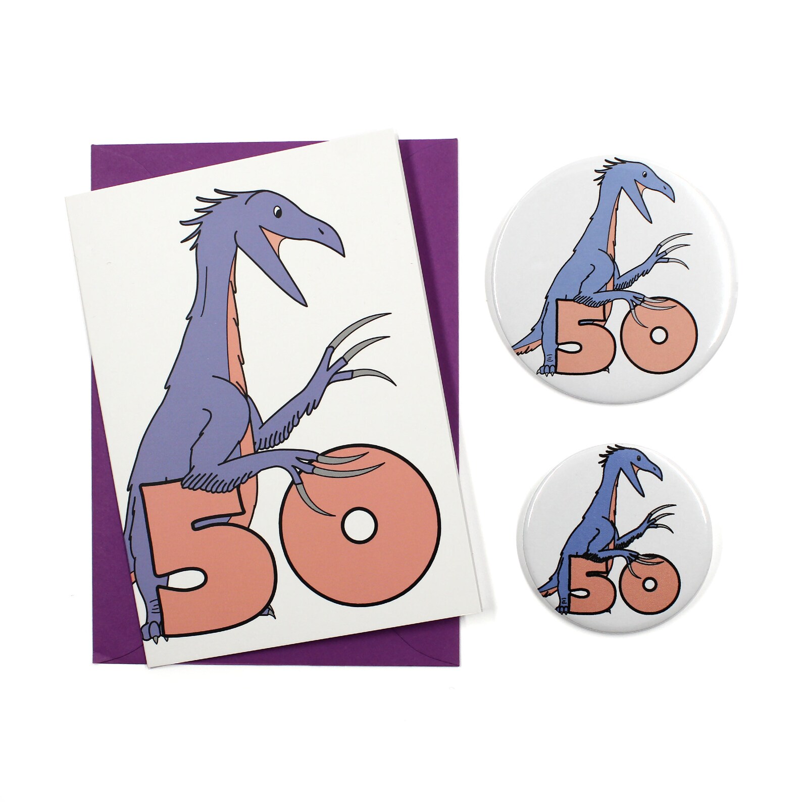 Number 50 Card Dinosaur Birthday Card Anniversary Card One - Etsy