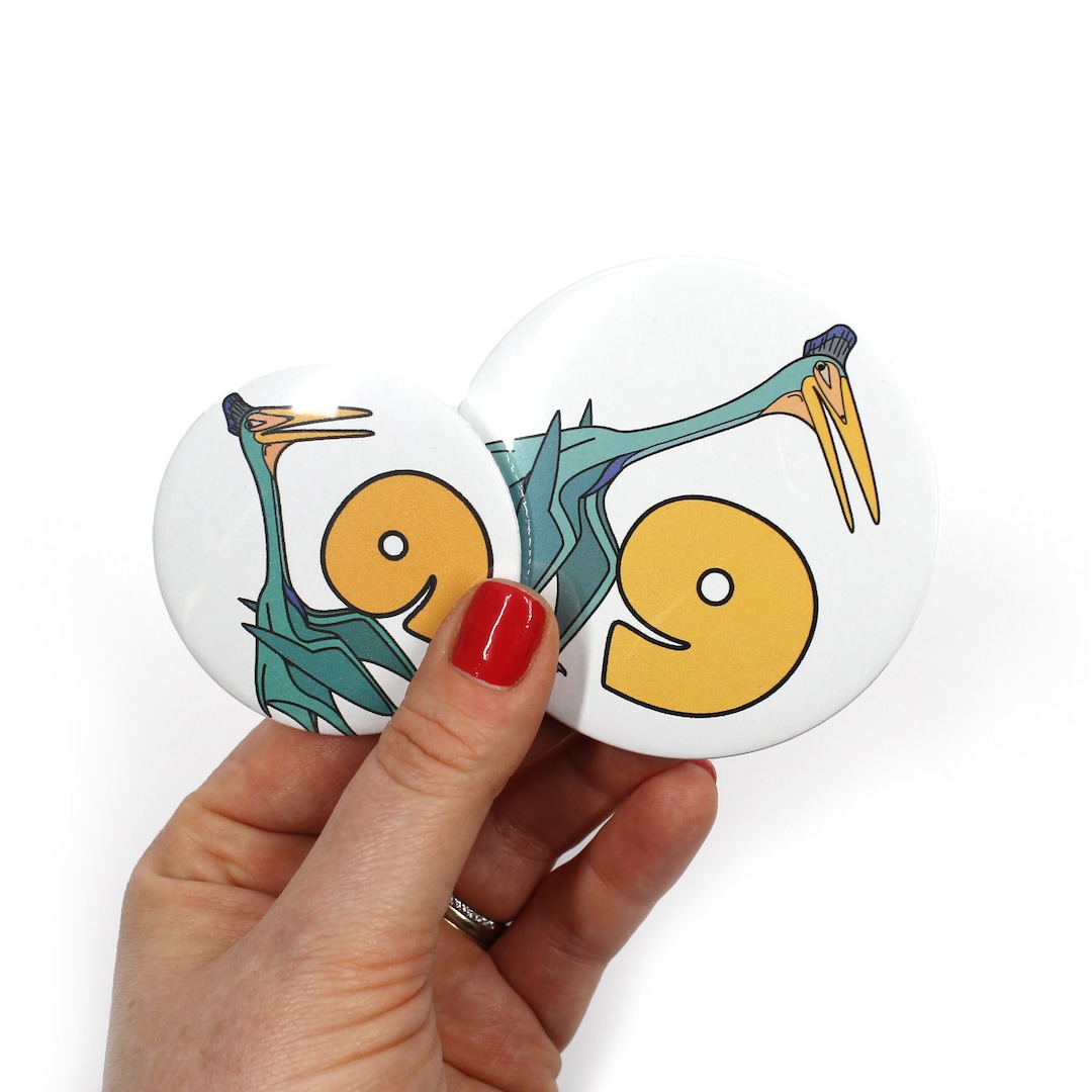 Number 9 Badge Dinosaur Birthday Badge Nine Badge Badges - Etsy