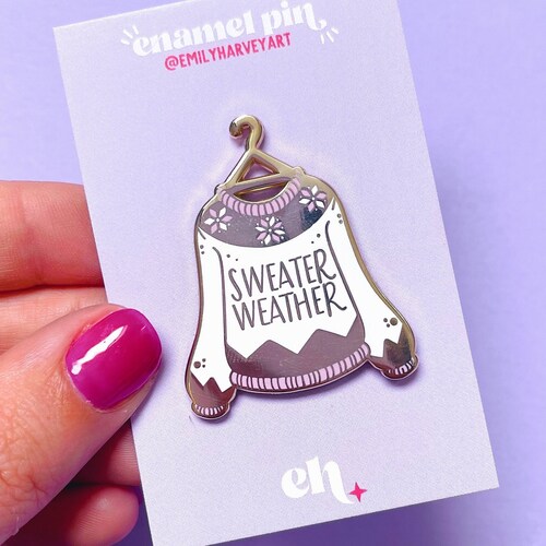 Sweater Weather Pin - Etsy