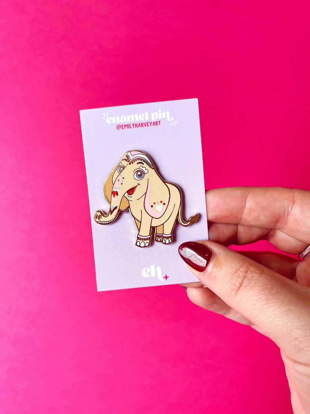 Enamel Pin Indian Elephant Gold Enamel Pin Lapel Pin - Etsy