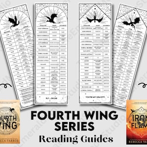 Fourth Wing Reading Guide Bookmark Yarros Printable Digital - Etsy