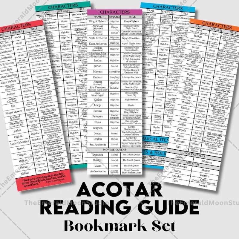 Acotar Reading Guides - Etsy