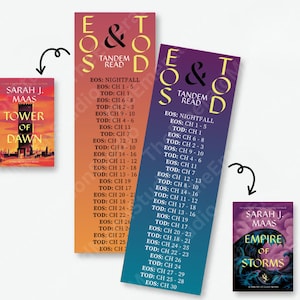 TOG Tandem Read Guide Bookmark Empire of Storms & Tower of Dawn Throne ...