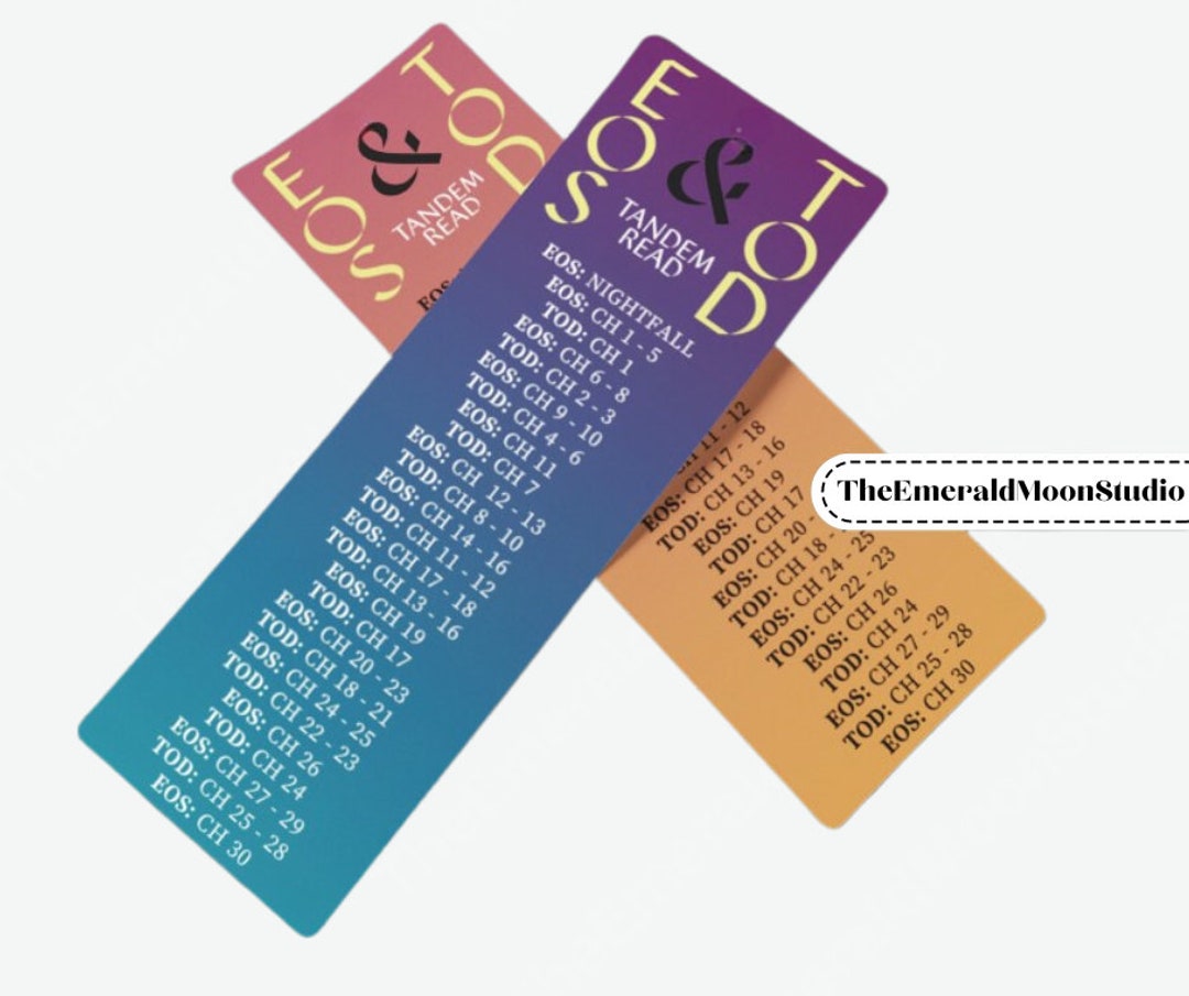 TOG Laminated Bookmark | Tandem Read Guide | Empire of Storms & Tower ...
