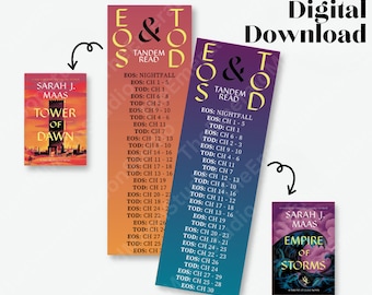 Throne of Glass Tandem Read Bookmark Tower of Dawn Empire of Storms ...