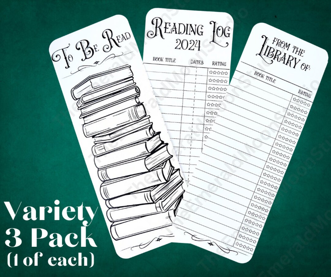 Reading Bookmark | Library Card | Vintage Fantasy | Book Tracker ...