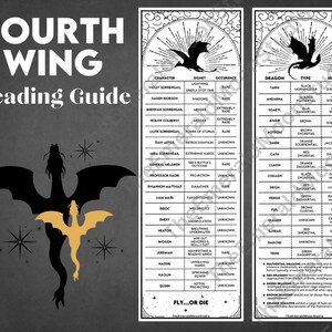 Fourth Wing Reading Guide Bookmark Yarros Printable Digital - Etsy