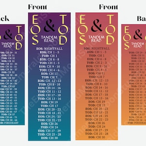 TOG Tandem Read Bookmark | Printable Digital Download | Empire of ...