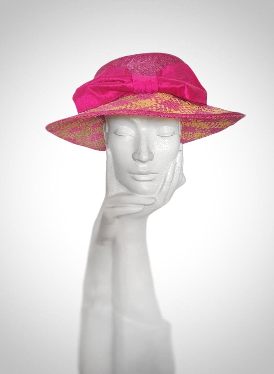 Pink Vintage Style Sinamay/paper Hat 'midge' inspired by the Marvelous ...