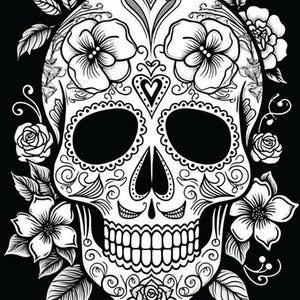Sugar Skulls Coloring Pages for Adults Volume - 1 "perfect For, Dia De ...