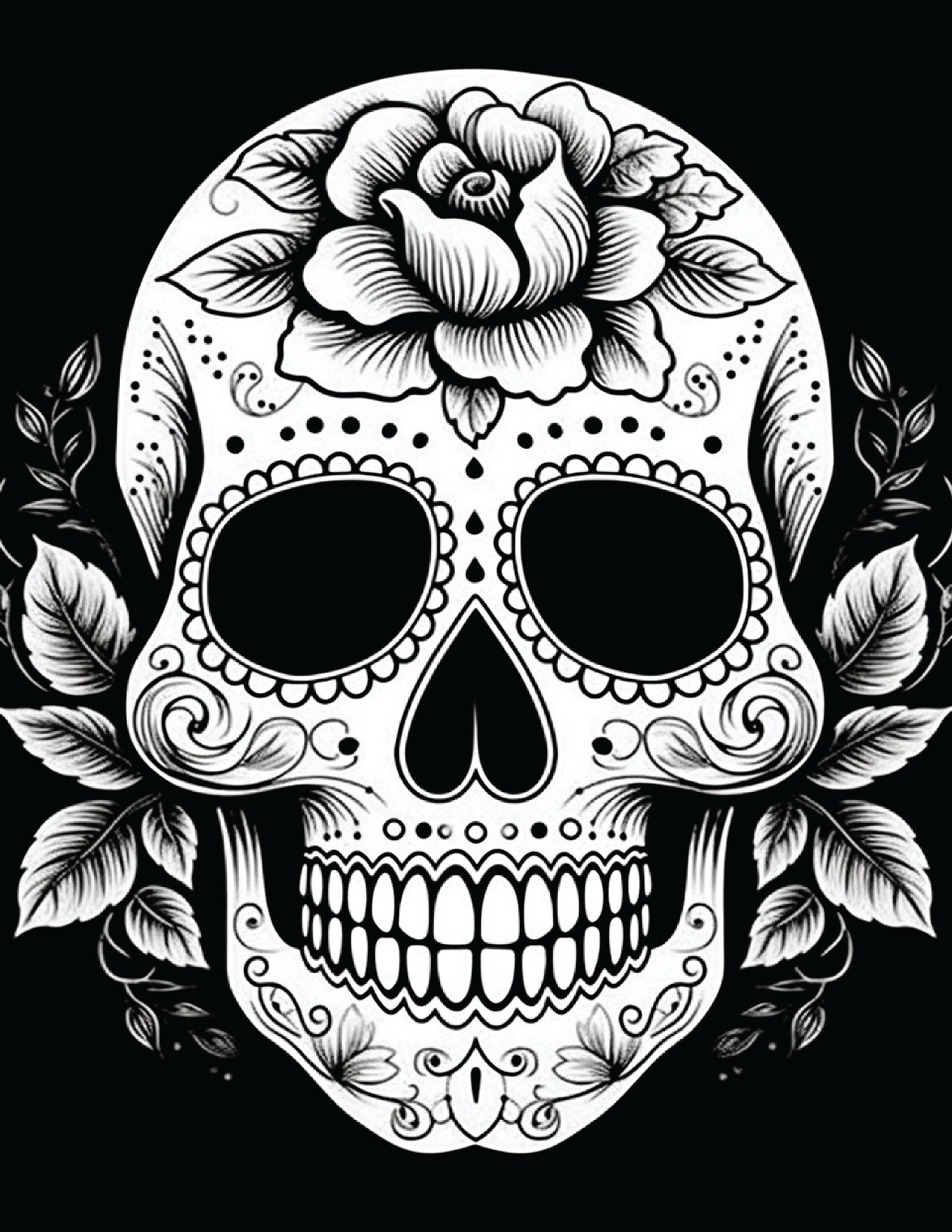 Sugar Skulls Coloring Pages for Adults Volume - 1 "perfect For, Dia De ...