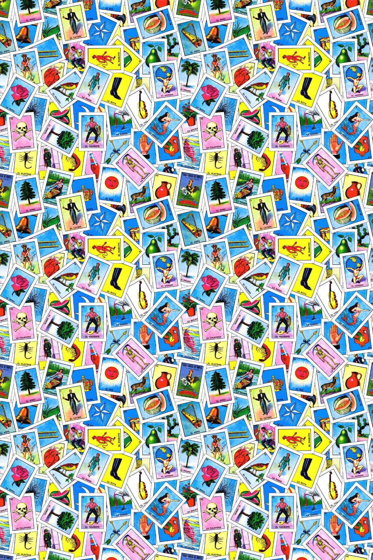 Loteria Old School Versión 12"x18" GRANDE (Imagen digital de una sola ...