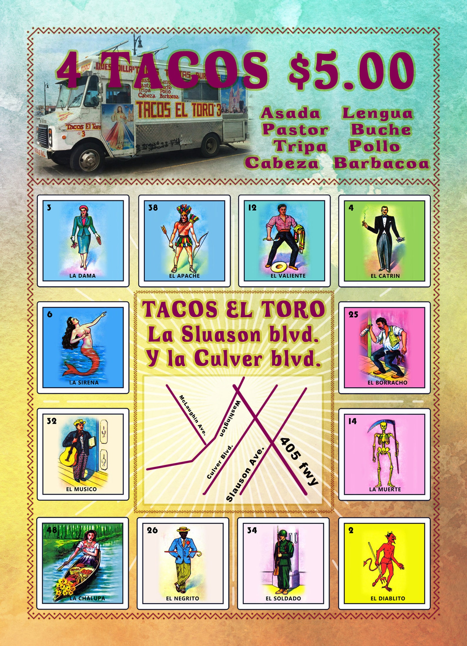 Mexican Loteria Invite or Flyer Editable JPG 5X7 | Etsy