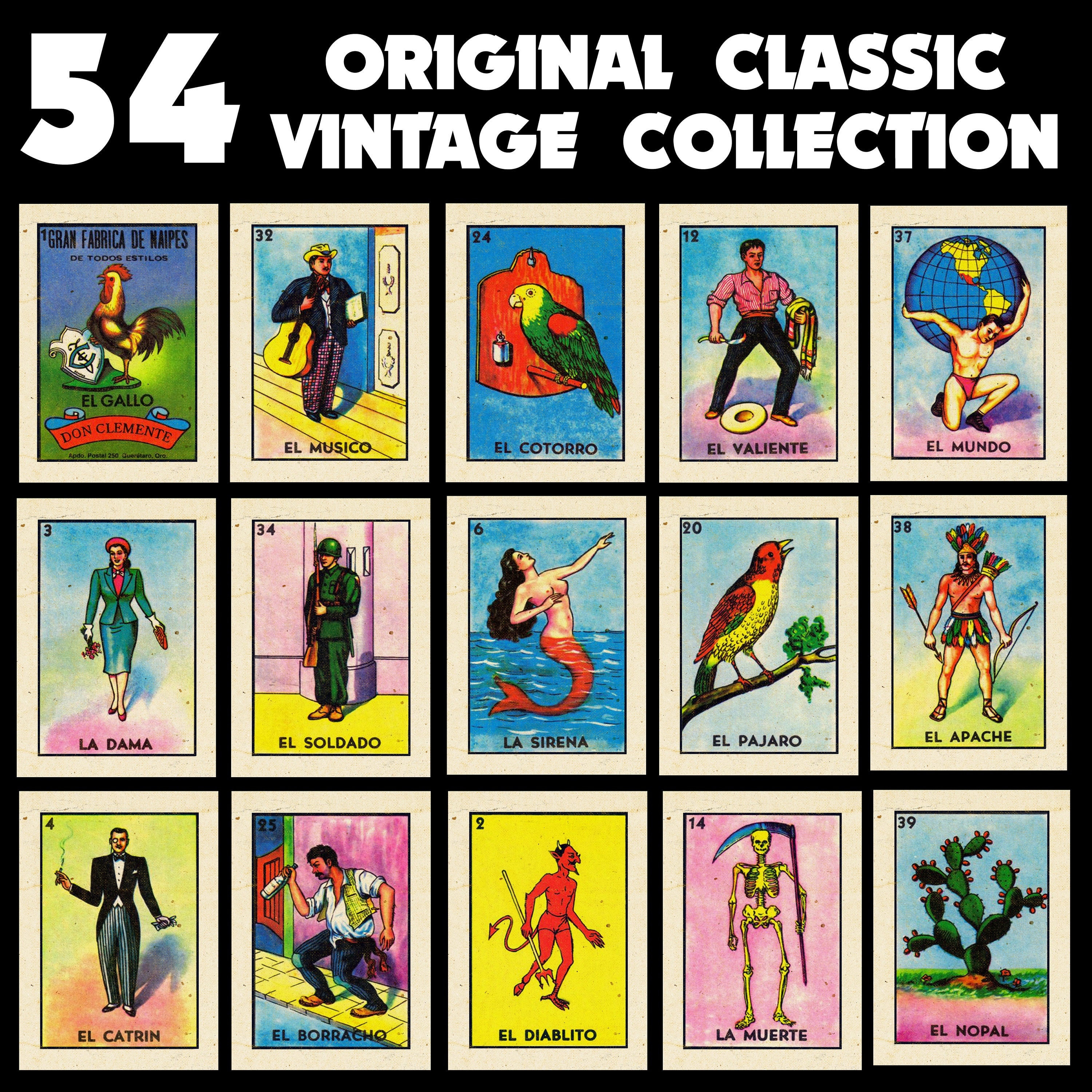 Loteria VINTAGE CLASSIC Card Images 54 | Etsy