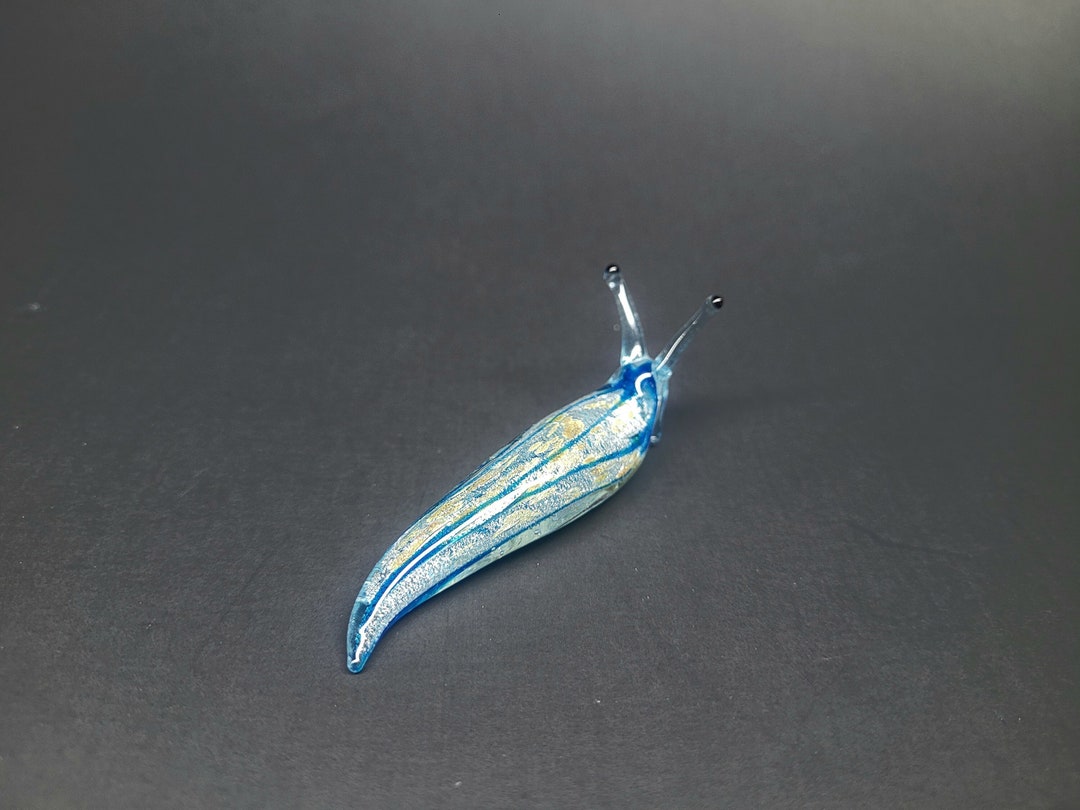 Glass Slug Turquoise and Silver - Etsy