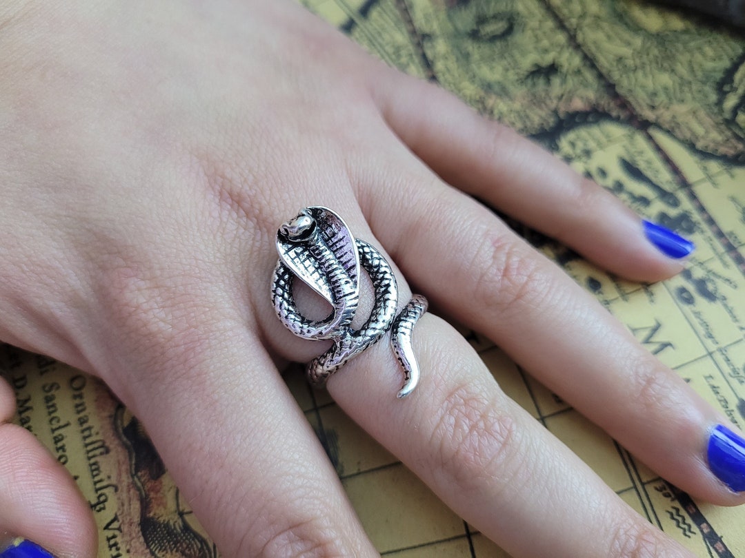 Silver Cobra Ring, Adjustable Size - Etsy