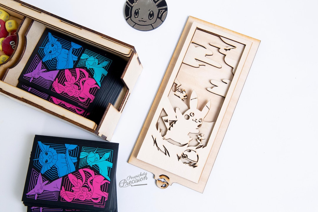 Pokemon Cards TCG Woodcut Box (pikachu) Design *digital File ONLY* .zip ...