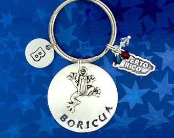Puerto Rico Island Keychain - Etsy