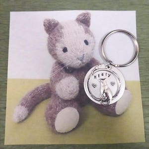 Keychain or Necklace Cat & Mouse Pendant Customized With Pet Name in ...