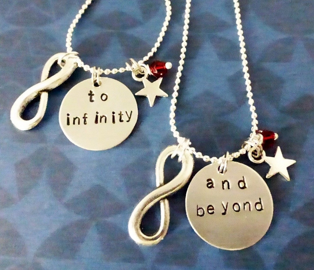 SALE to Infinity and Beyond Friendship Necklace Set BFF Gift Jewelry ...