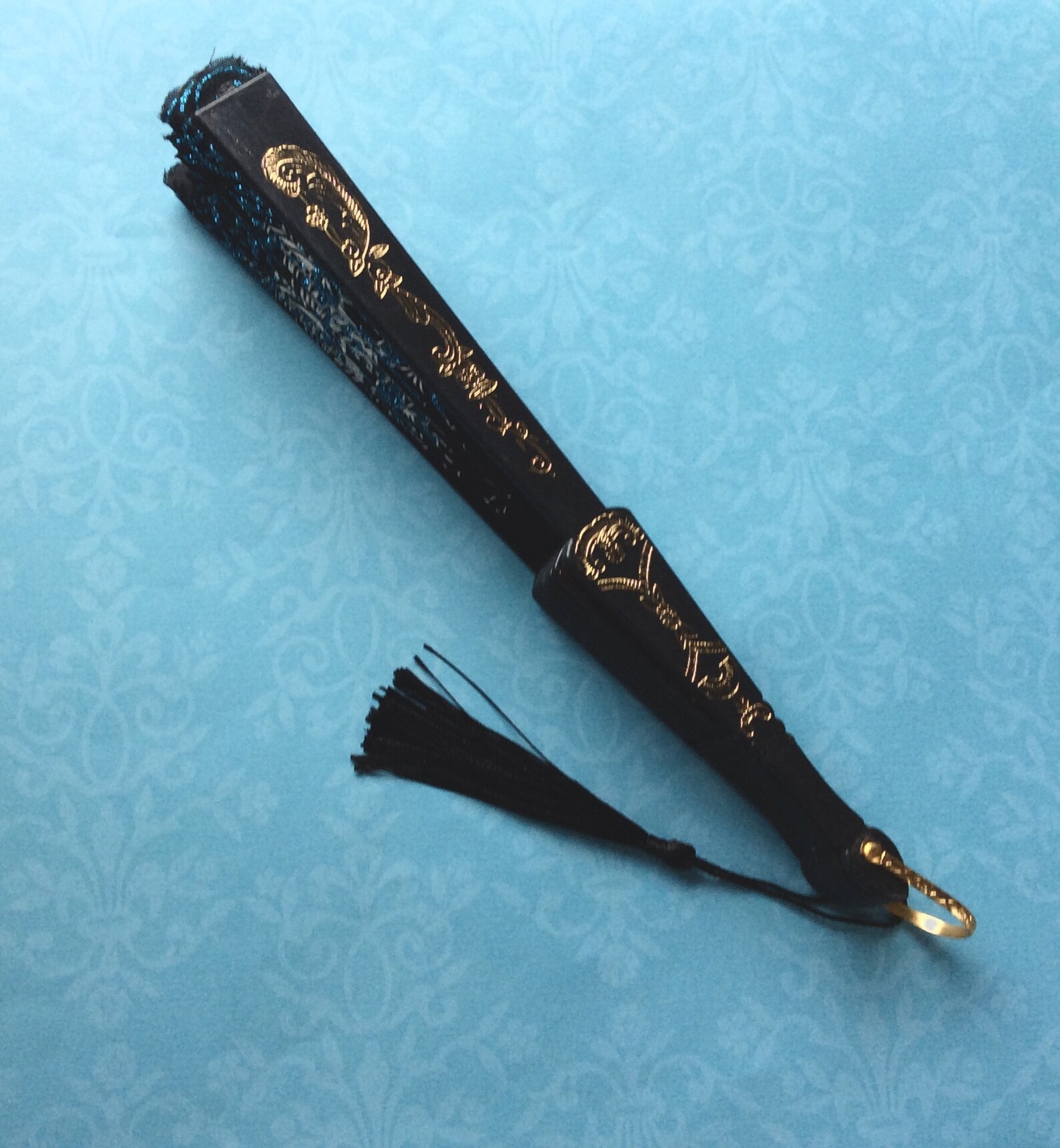 Butterflies Black & Blue Hand Held Fan Butterfly Lover - Etsy