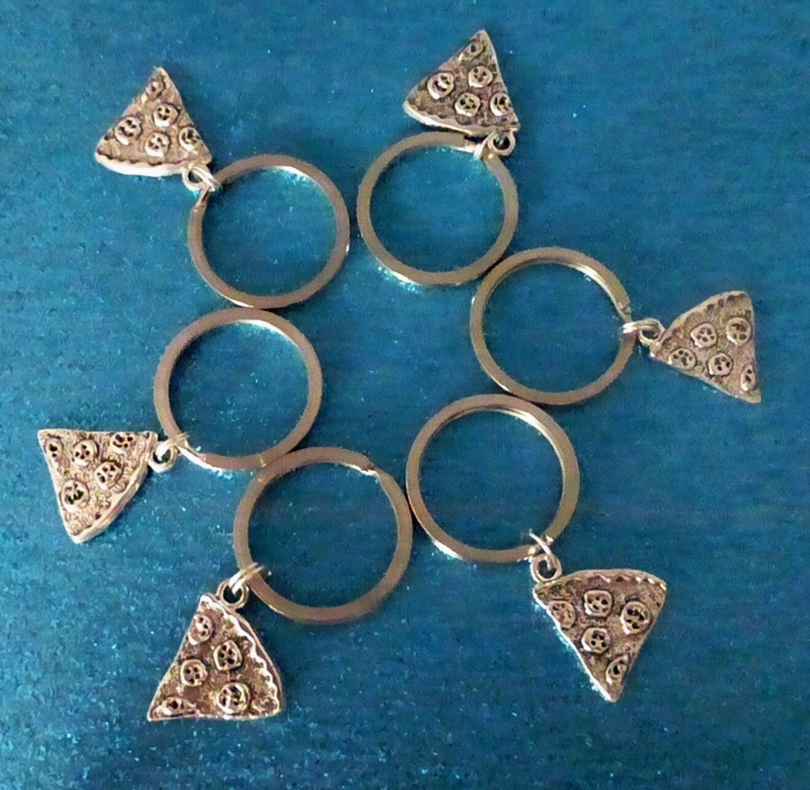 SALE 6 Slice Pizza Keychain Also Sets of 7 8 9 10 Pie | Etsy