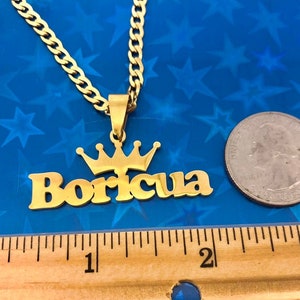 Boricua Necklace Puerto Rican Jewelry Pendant & Chain Male Men Man Gift ...