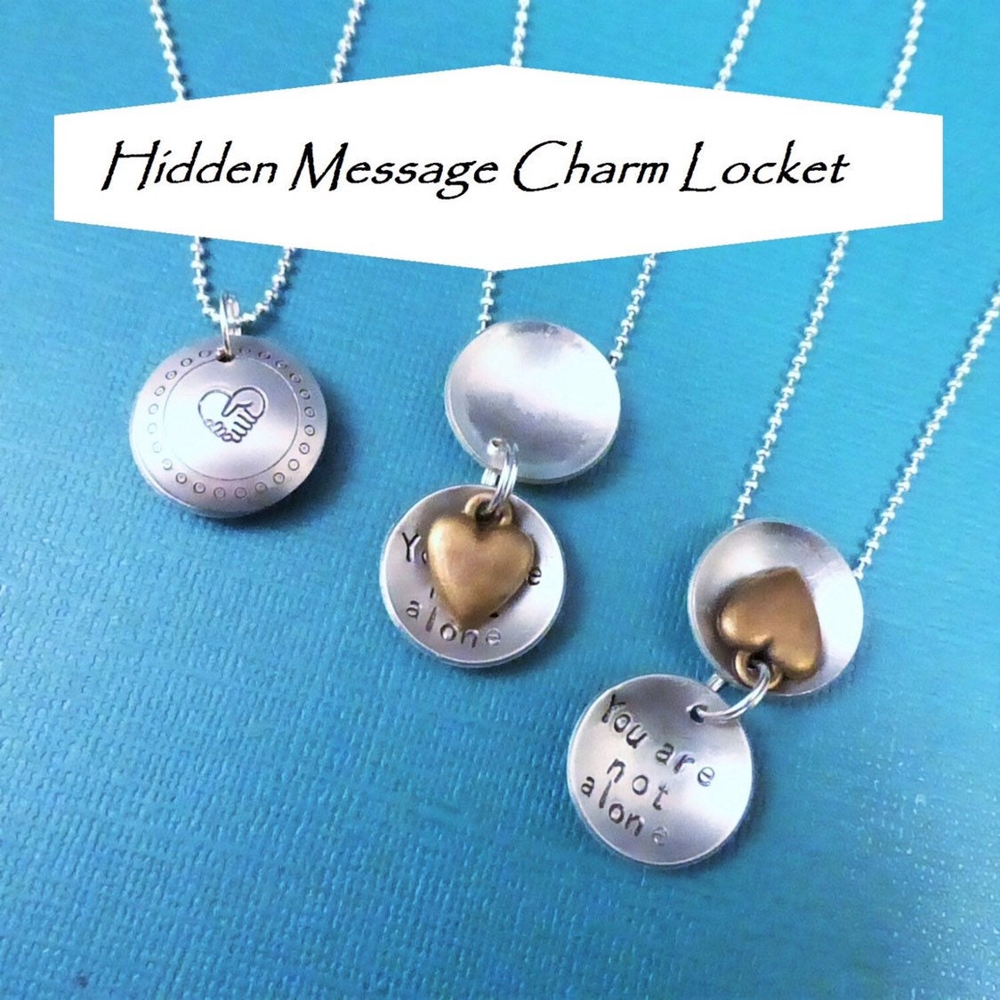 Friendship Support Locket Inspirational Quote Jewelry You - Etsy