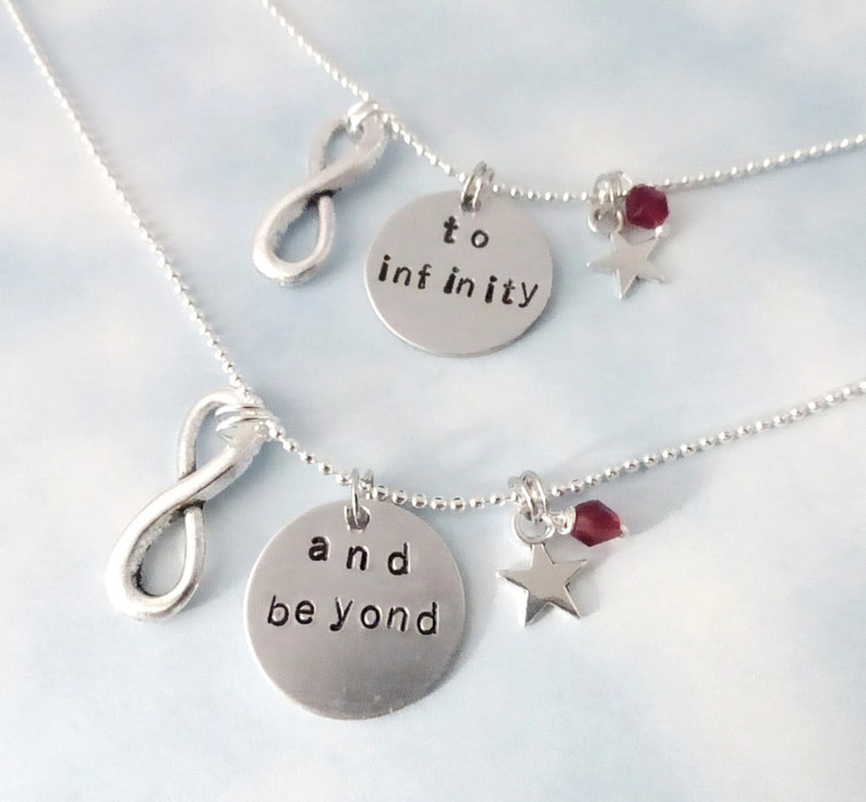 SALE to Infinity and Beyond Friendship Necklace Set BFF - Etsy