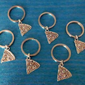 SALE 6 Slice Pizza Keychain Also Sets of 7 , 8 , 9 , 10 Pie Order ...