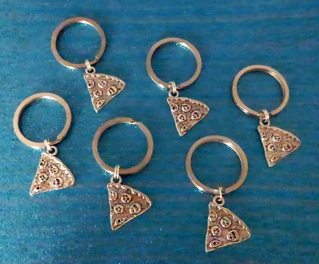 SALE 6 Slice Pizza Keychain Also Sets of 7 8 9 10 Pie | Etsy