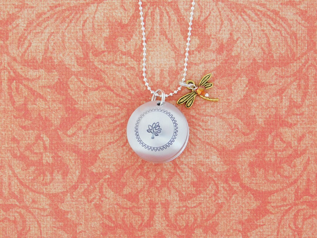 Hidden Message Locket You Are Loved Necklace Dome Pendant Heart ...