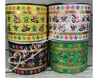 Mardi gras ribbon | Etsy