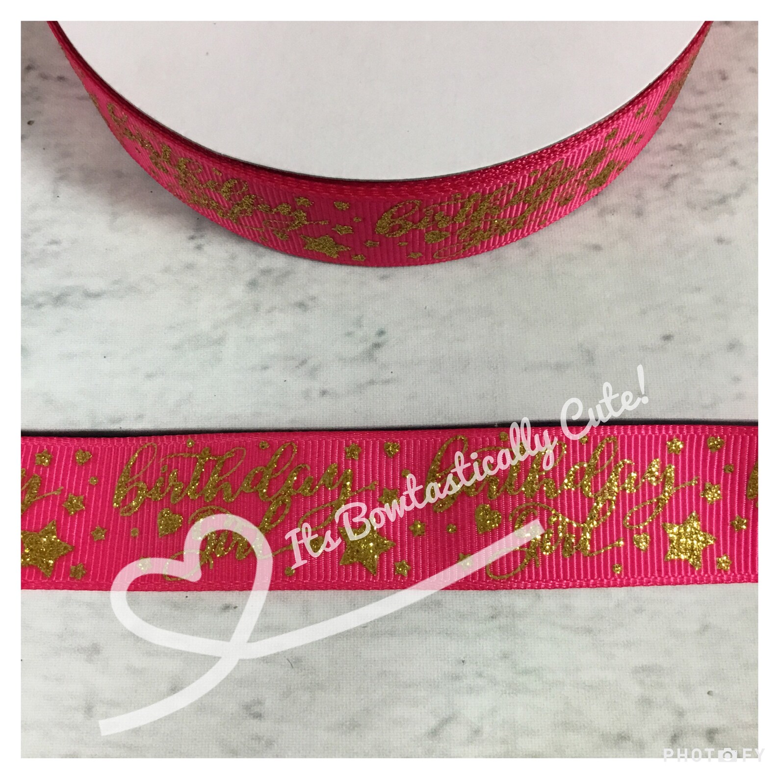 7/8 Grosgrain Gold Glitter Birthday Girl on 6 Colors High Quality USDR ...
