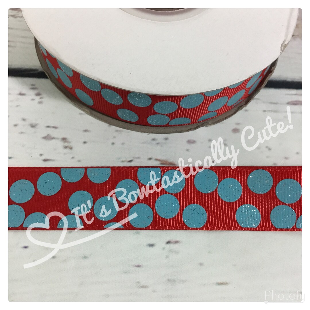 7/8 Grosgrain the Original Silly Dots Big Dots Lt. Glitter Lt ...