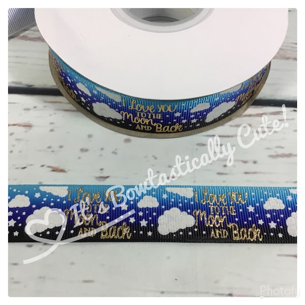 Moon and Stars Ribbon - Etsy