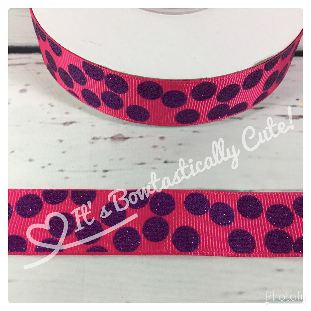 7/8 Grosgrain the Original Silly Dots Big Dots Purple - Etsy