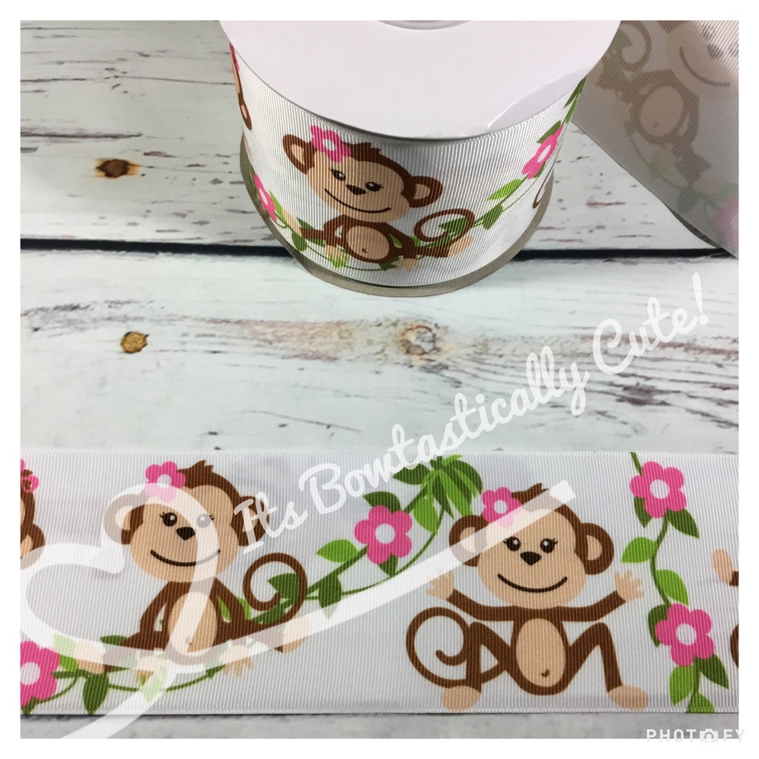 3 Grosgrain Girl Monkeys Heat Transfer High Quality USDR Ribbon - Etsy