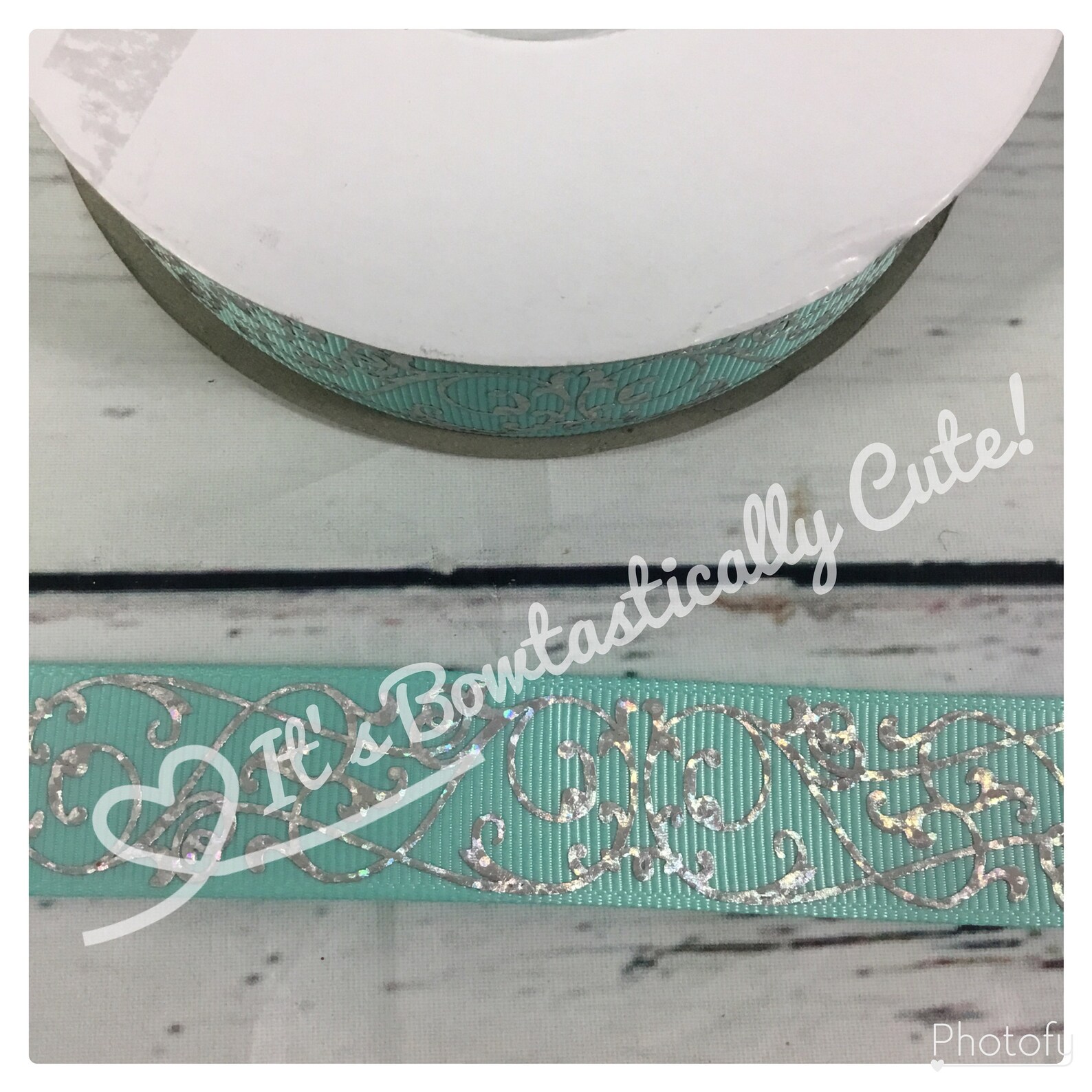 7/8 Grosgrain Silver Holographic Foil Wire Damask on 6 - Etsy