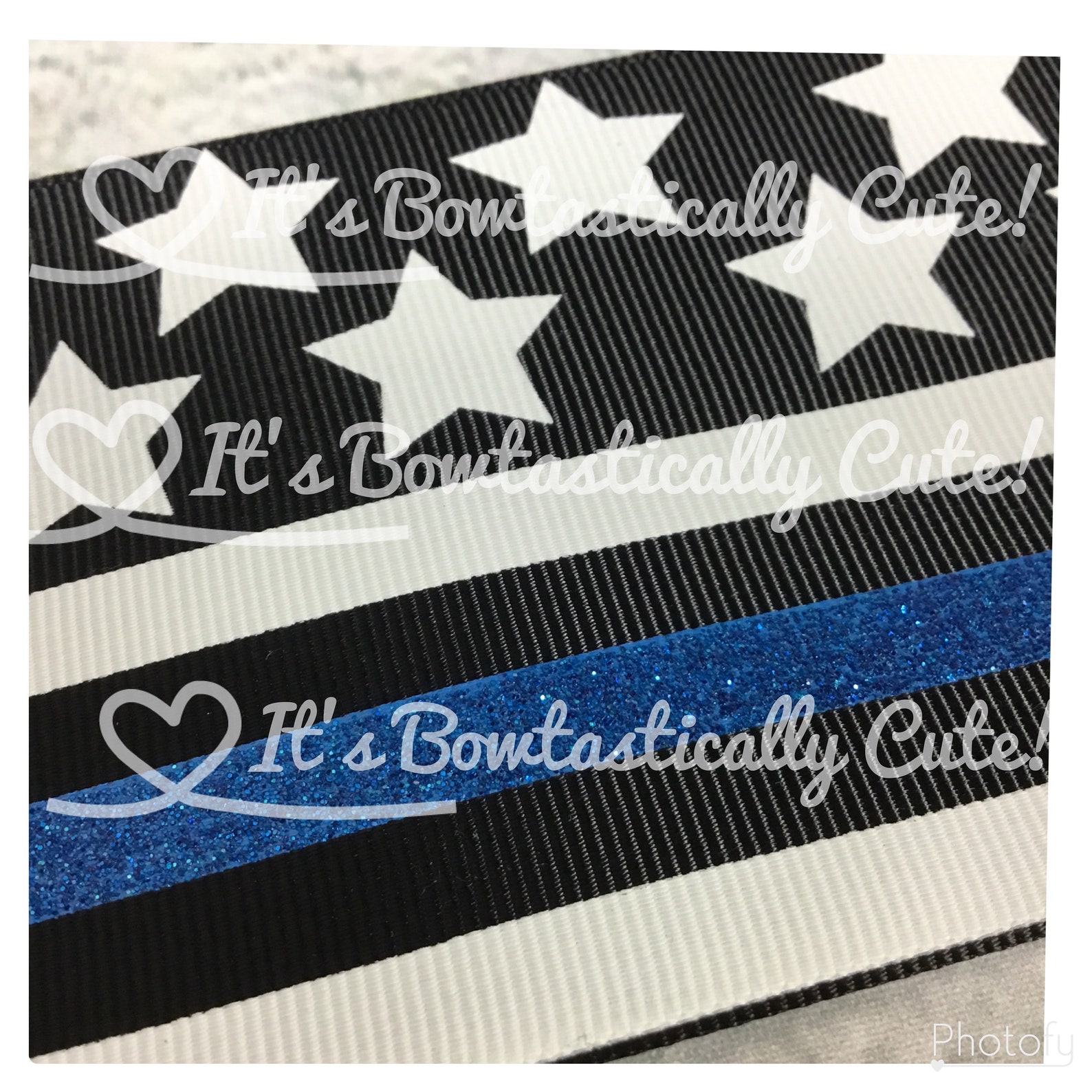 3 Grosgrain Blue Line Police Law Enforcement Star Stripe - Etsy