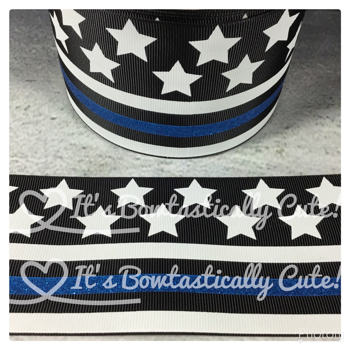 3 Grosgrain Blue Line Police Law Enforcement Star Stripe - Etsy