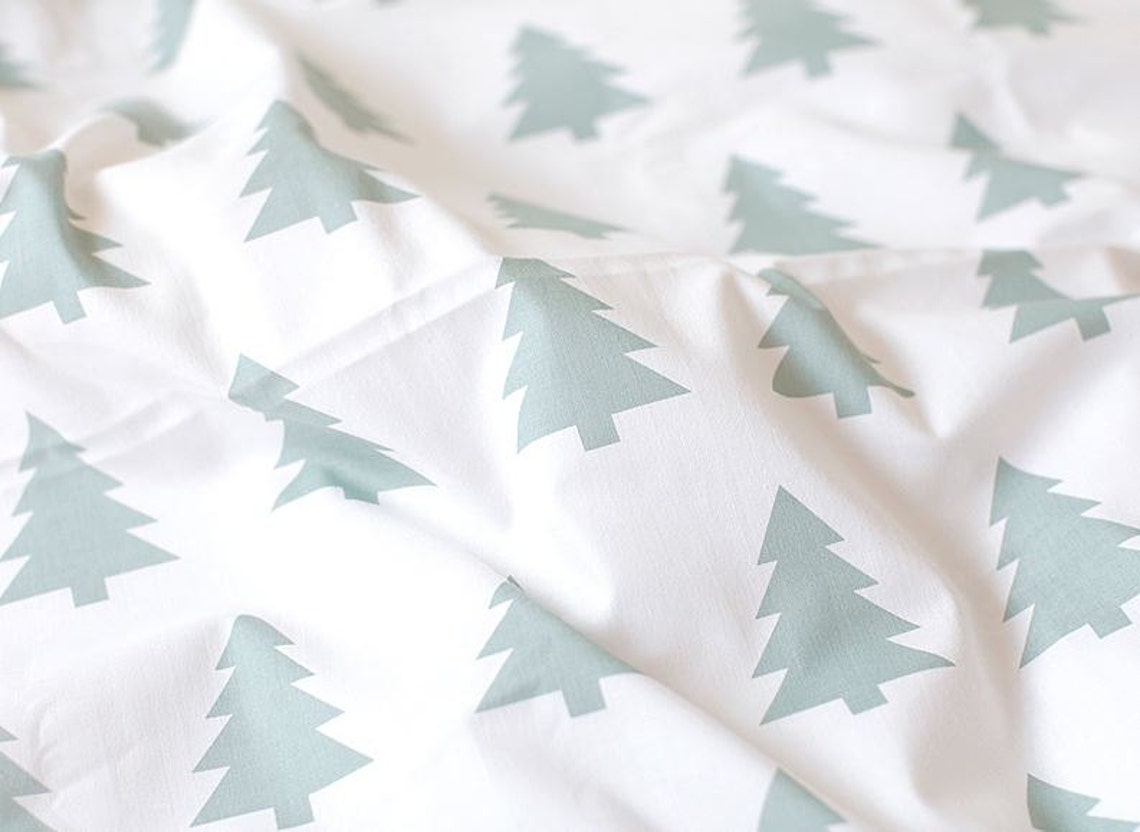 Scandinavian Nordic Style Pine Tree Pattern Fabric S70471 4 | Etsy