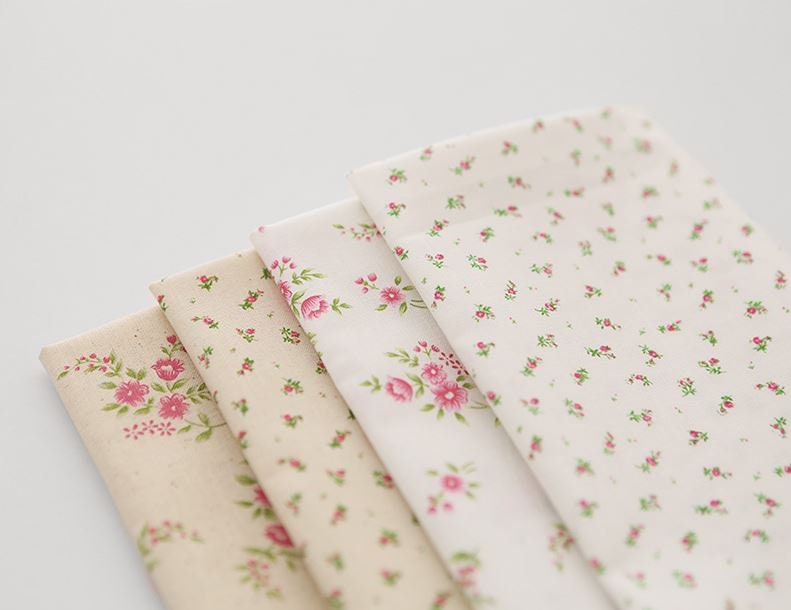 Shabby Floral Pattern Cotton Fabric by Yard 4 Pattern | Etsy