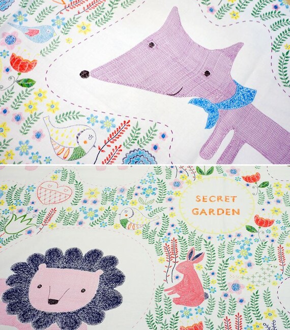 Cute Fox and Line Pattern Panel Fabric Width 145cm 57 Inch | Etsy