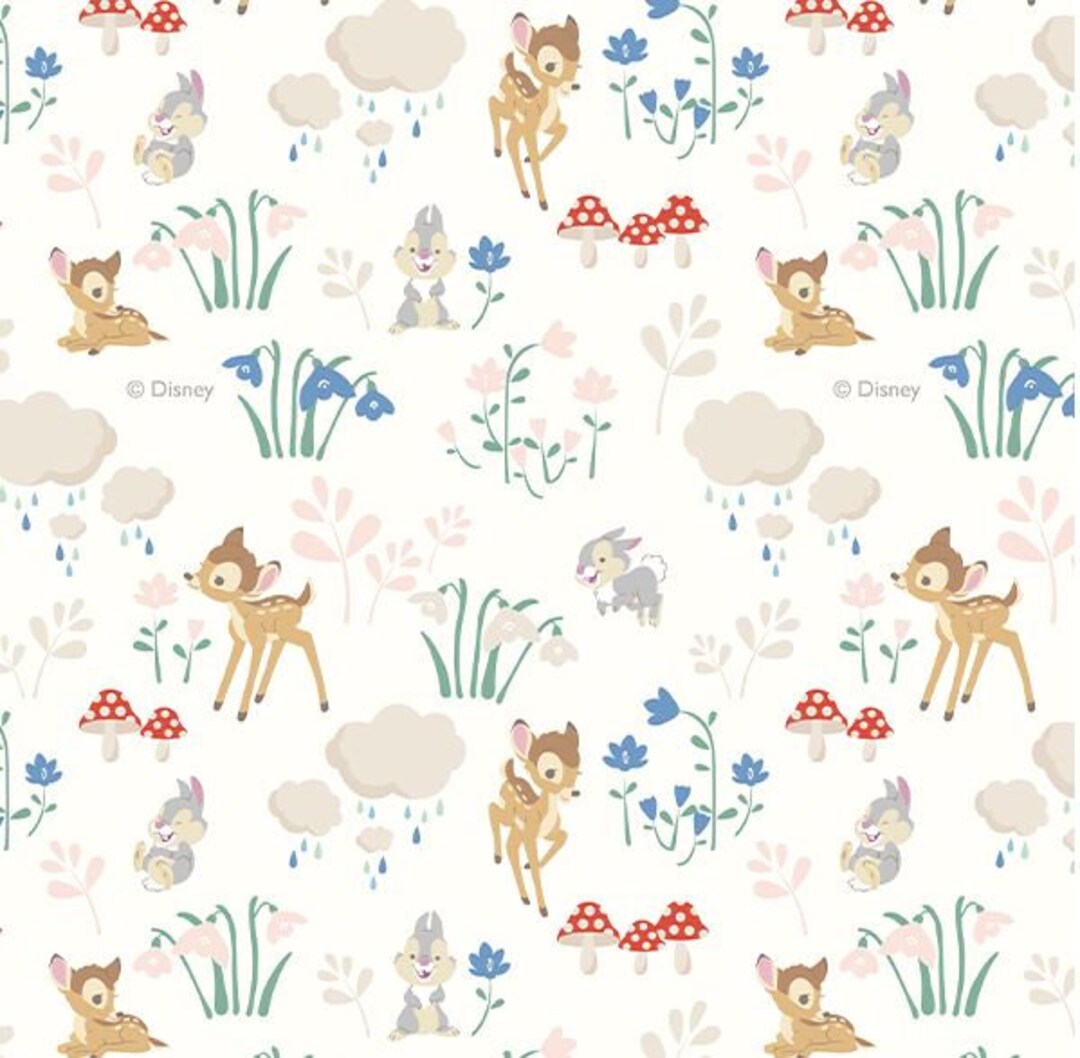 Disney Bambi Pattern Digital Printing Cotton Fabric by Yard - Sweet ...
