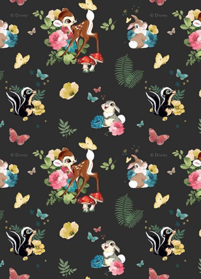 Disney Bambi Pattern Digital Printing Cotton Fabric by Yard - Etsy